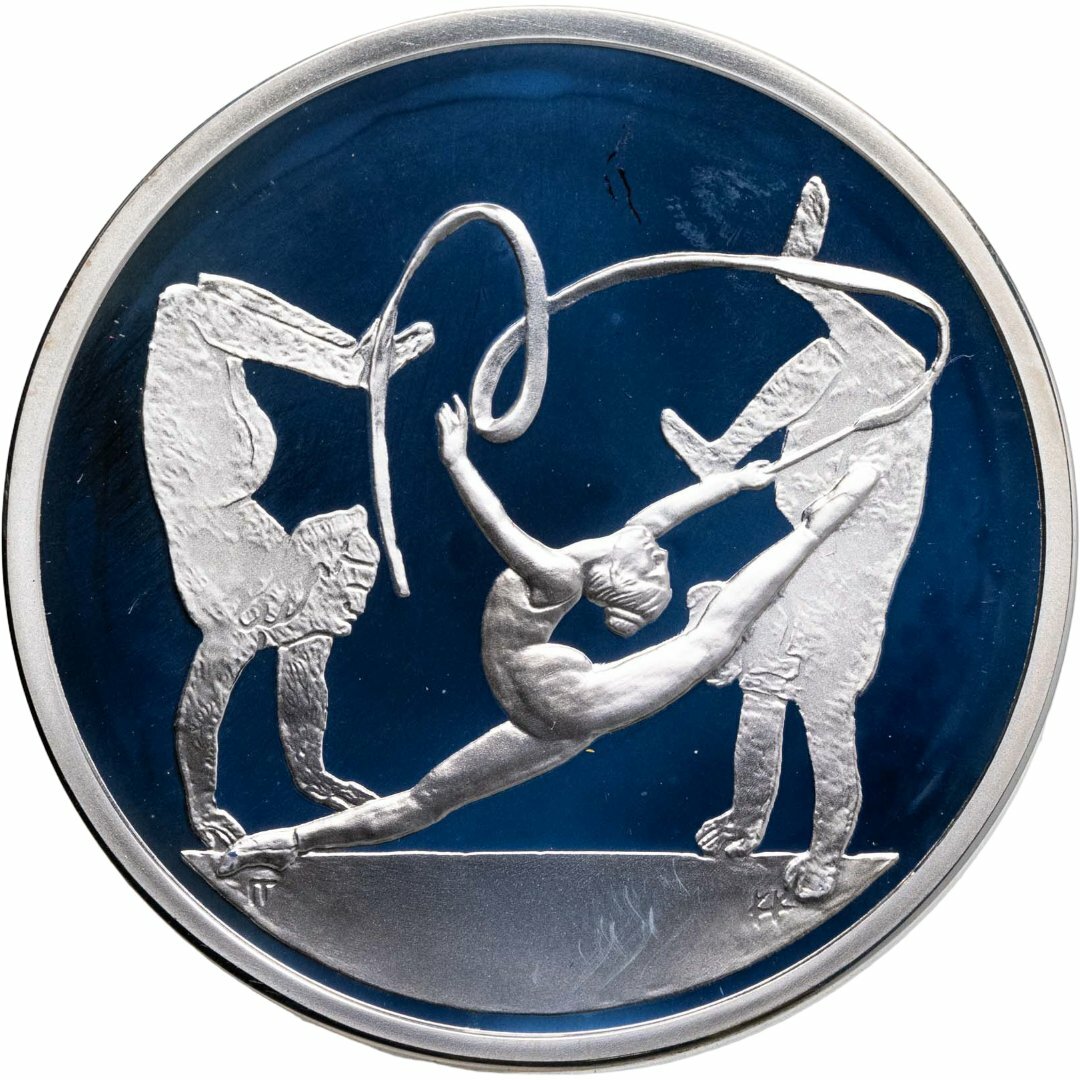 Греция 10 евро 2004 Proof "XXVIII летние Олимпийские Игры, Афины 2004 - Художественная гимнастика", Серебро 925
