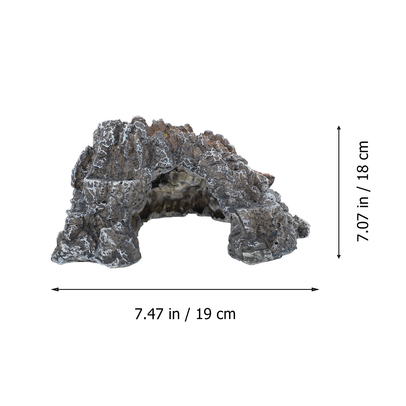 Украшение Для Аквариума В Forme ШARK Серый Цвет 19x18cm Подходит Для Пресной И Соленой Воды Легко Очищается