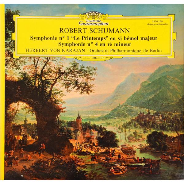 Винтажная виниловая пластинка SCHUMANN - SYMPHONIE № 1 “LE PRINTEMPS” EN SI BEMOL MAJEUR, SYMPHONIE № 4 EN RE MINEUR (HERBERT VON KARAJAN)