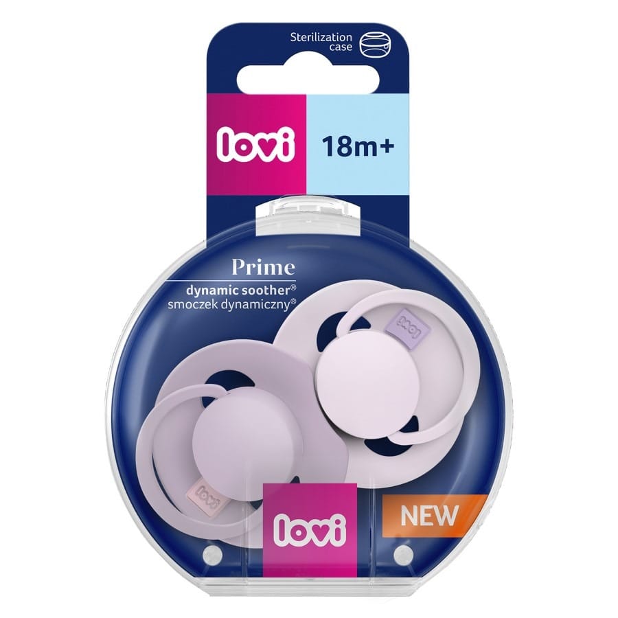 Пустышка Lovi Prime, динамическая, силиконовая, фиолетовый, Lilac Violet, 2 шт