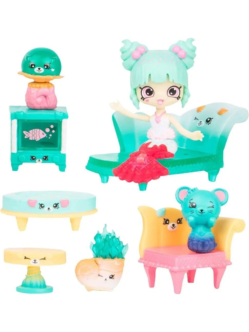 Кукла, Shopkins Happy Places, Игровой набор "Русалочка", (Relaxation Lounge) Подарок девочке на 1 июня
