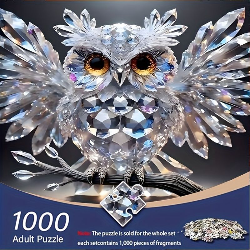 Пазлы для взрослых на 1000 , 50х70см, подарочный набор/ "сова