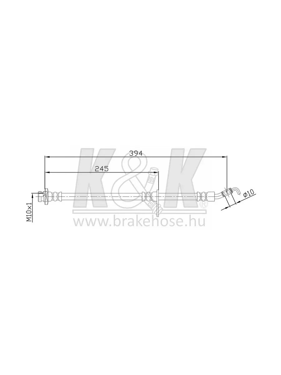 Шланг тормозной Suzuki SX4 1.9 DDiS K&K