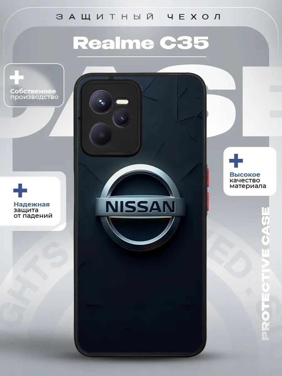 Чехол на Realme C35 с принтом nissan