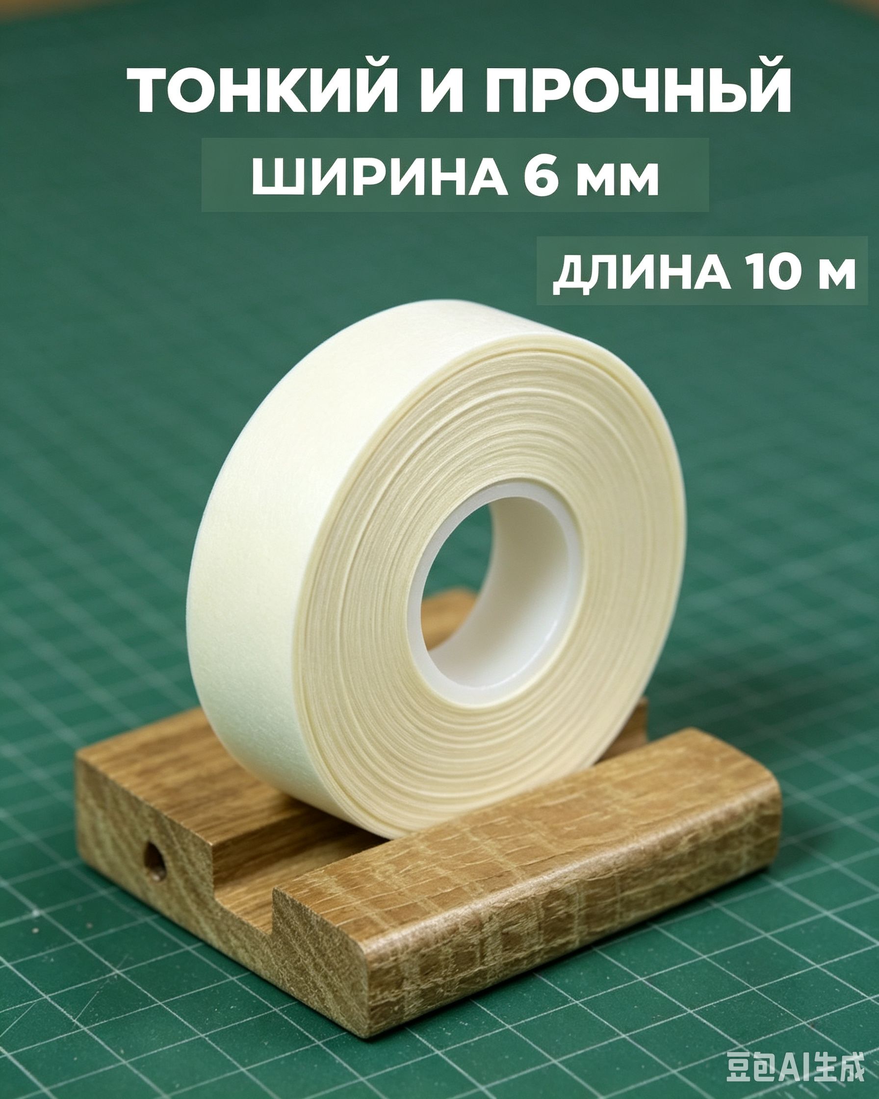 Лента клеевая двусторонняя водорастворимая рулон 10м
