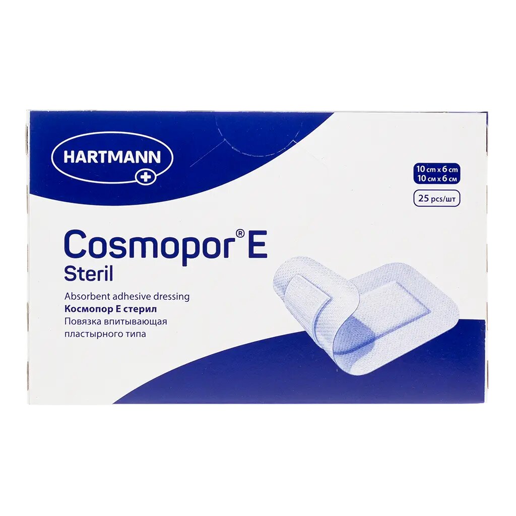 Повязка Космопор Е/Cosmopor Е пластырного типа 10 х 6 см 25 шт