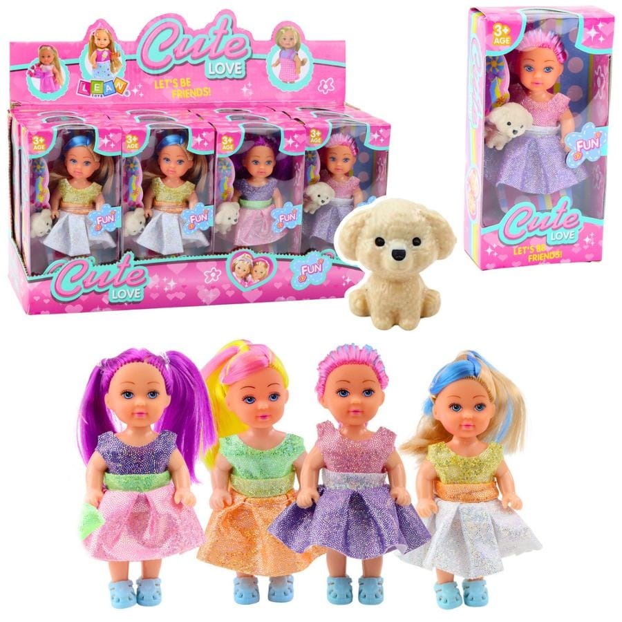 Кукла Lean Toys мини-куколка в платье, 12 см, разноцветный