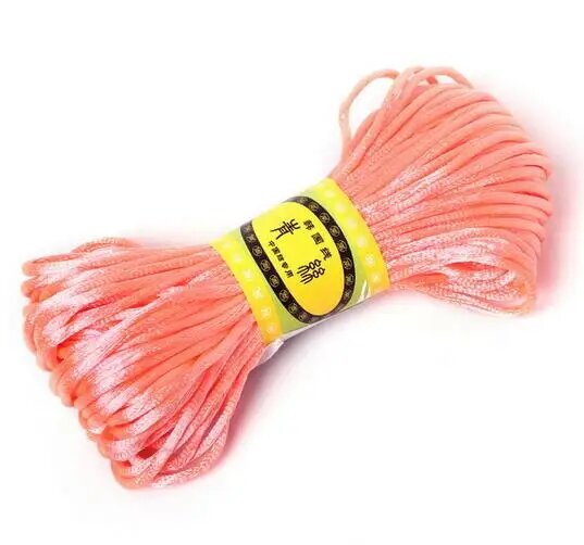 Полиэстерный шнур 2 мм 20 м для рукоделия Розовый, baby pink