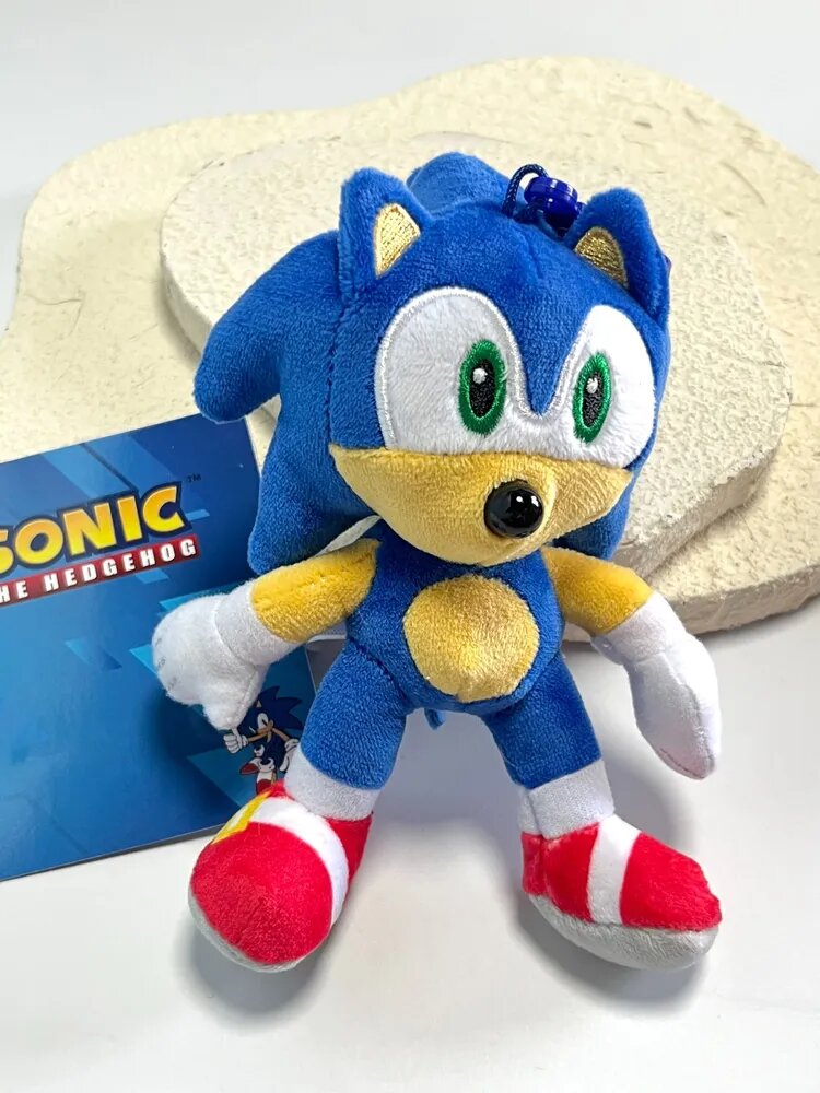 Мягкая игрушка-брелок Соник (Sonic) 15 см, аниме фигурка подвеска на рюкзак, подарок для детей и фанатов