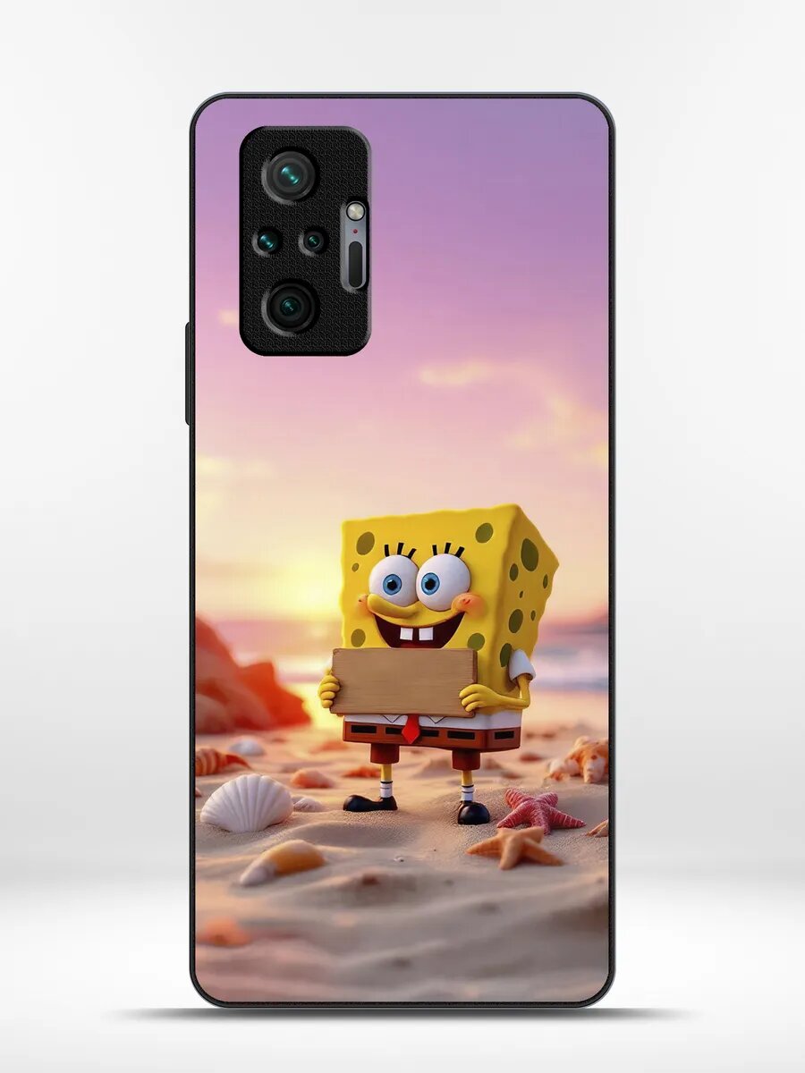 Чехол на Redmi Note 10 Pro губка боб