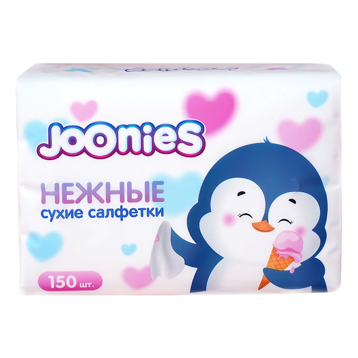 Joonies, салфетки бумажные сухие нежные, 150 шт.