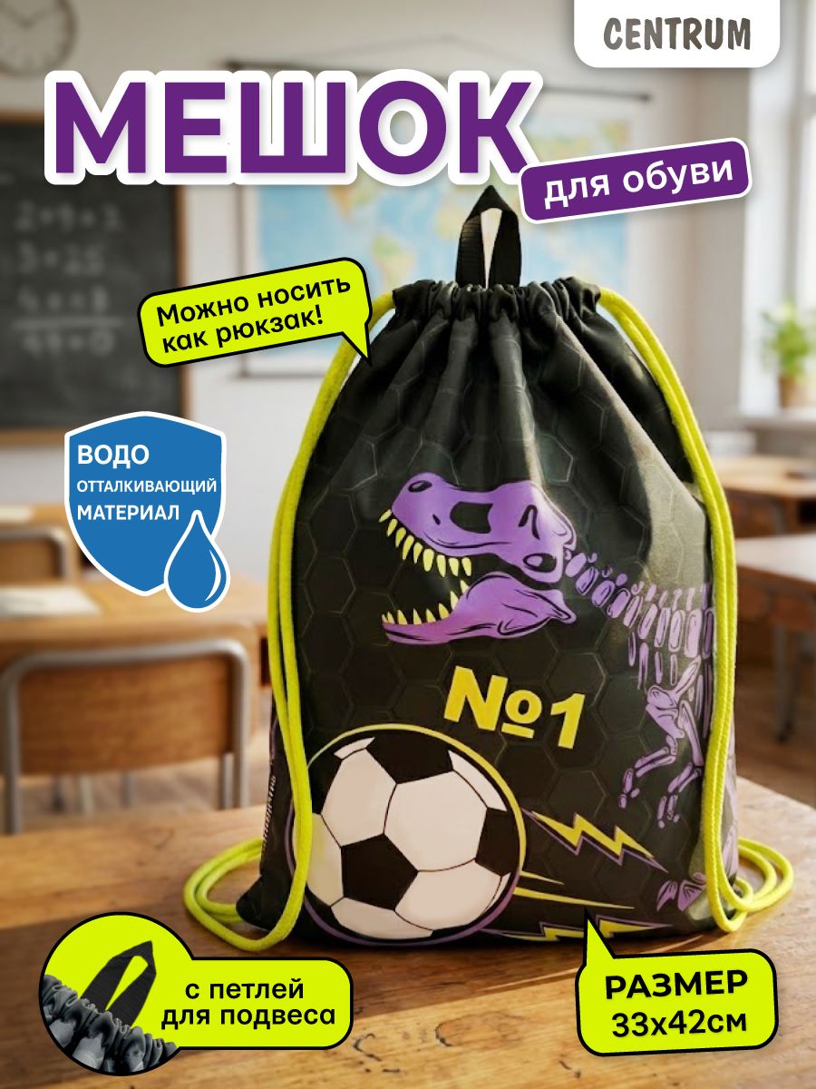 Мешок для сменной обуви школьный для мальчика