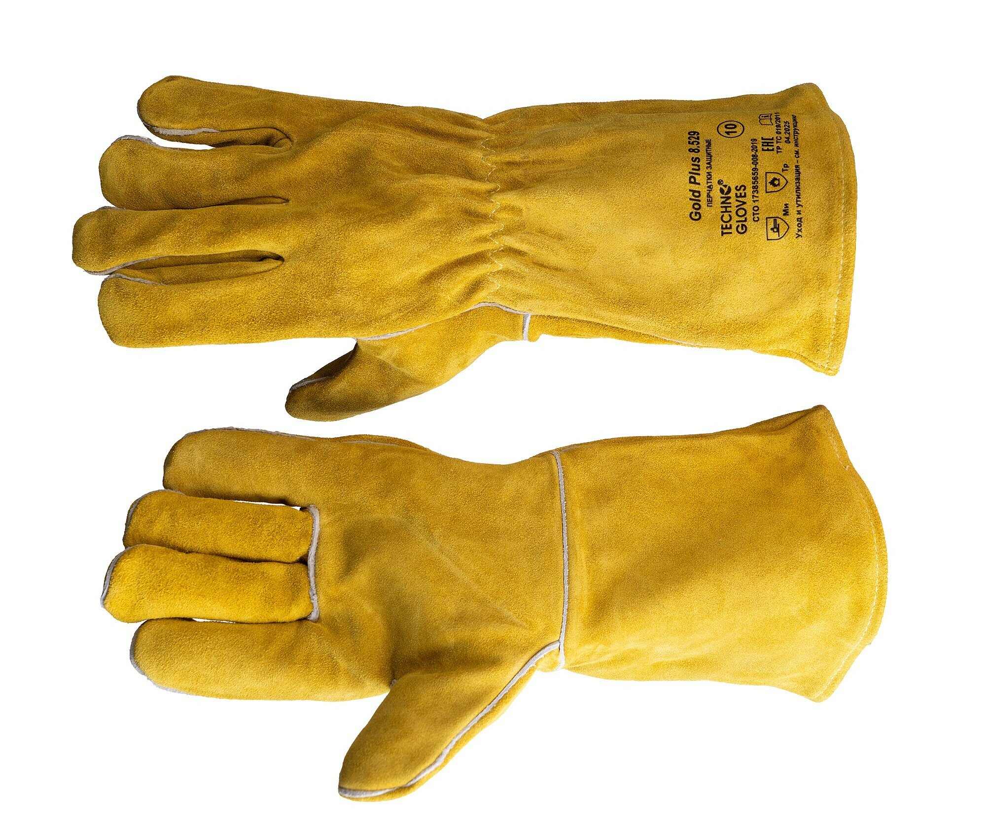 Краги сварщика техноавиа Technogloves GOLD PLUS (Голд Плюс) из спилка КРС
