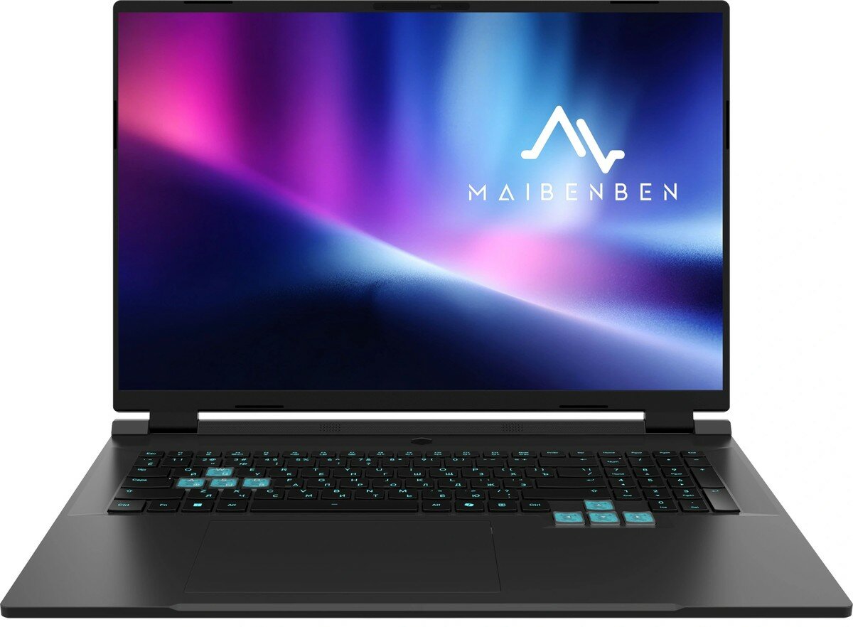 Ноутбук MAIBENBEN X18A-R98957, 18", IPS, AMD Ryzen 9 8945HX 2.5ГГц, 16-ядерный, 24ГБ DDR5, 1ТБ SSD, NVIDIA GeForce RTX 5070 - 8 ГБ, TGP 115Вт, Windows 11 Home, черный (x18a-r9