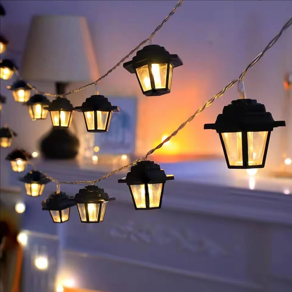 Ретро гирлянды LED, теплый белый свет, пластик, 1,5/3/6 м 6m 40 leds USB