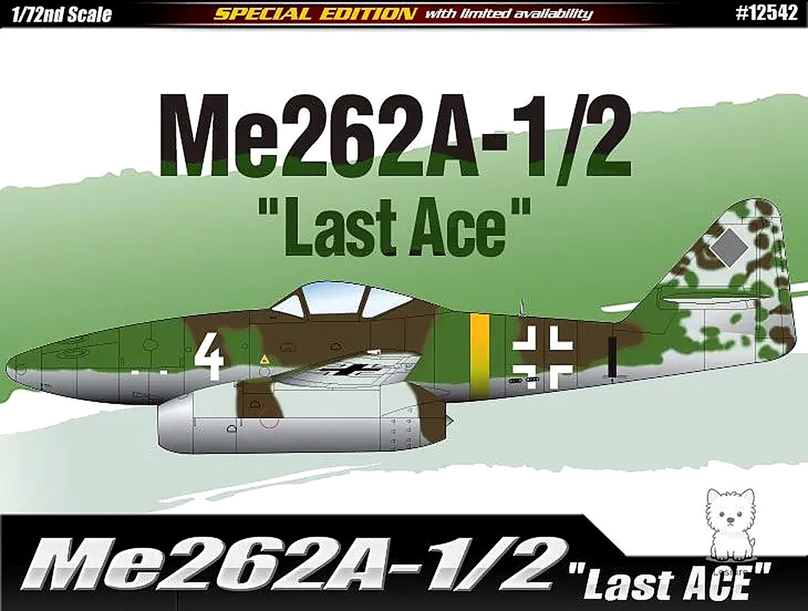 Academy 12542 1/72 Me262A1a/2a Последний Ace Fighter/бомбардировщик