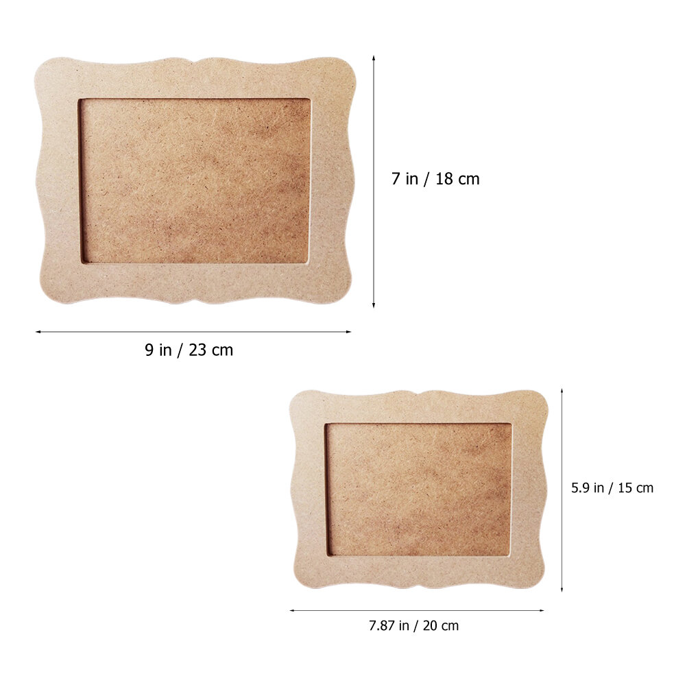 Деревянные ФоторамкиDIY 2Шт Для Детского Творчества Коричневые 20X15Cm
