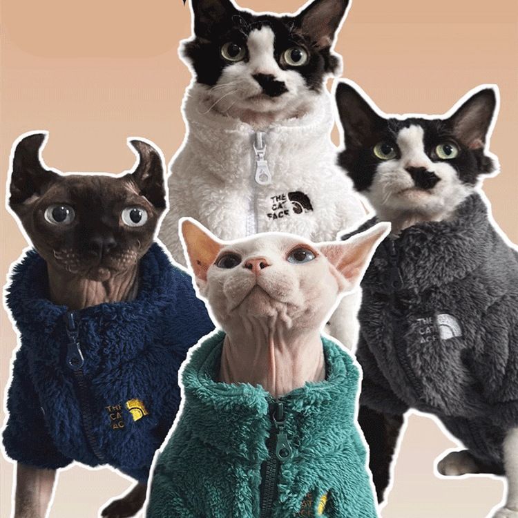 Тёплая кофта для кошек из флиса, XL (5-6 кг)