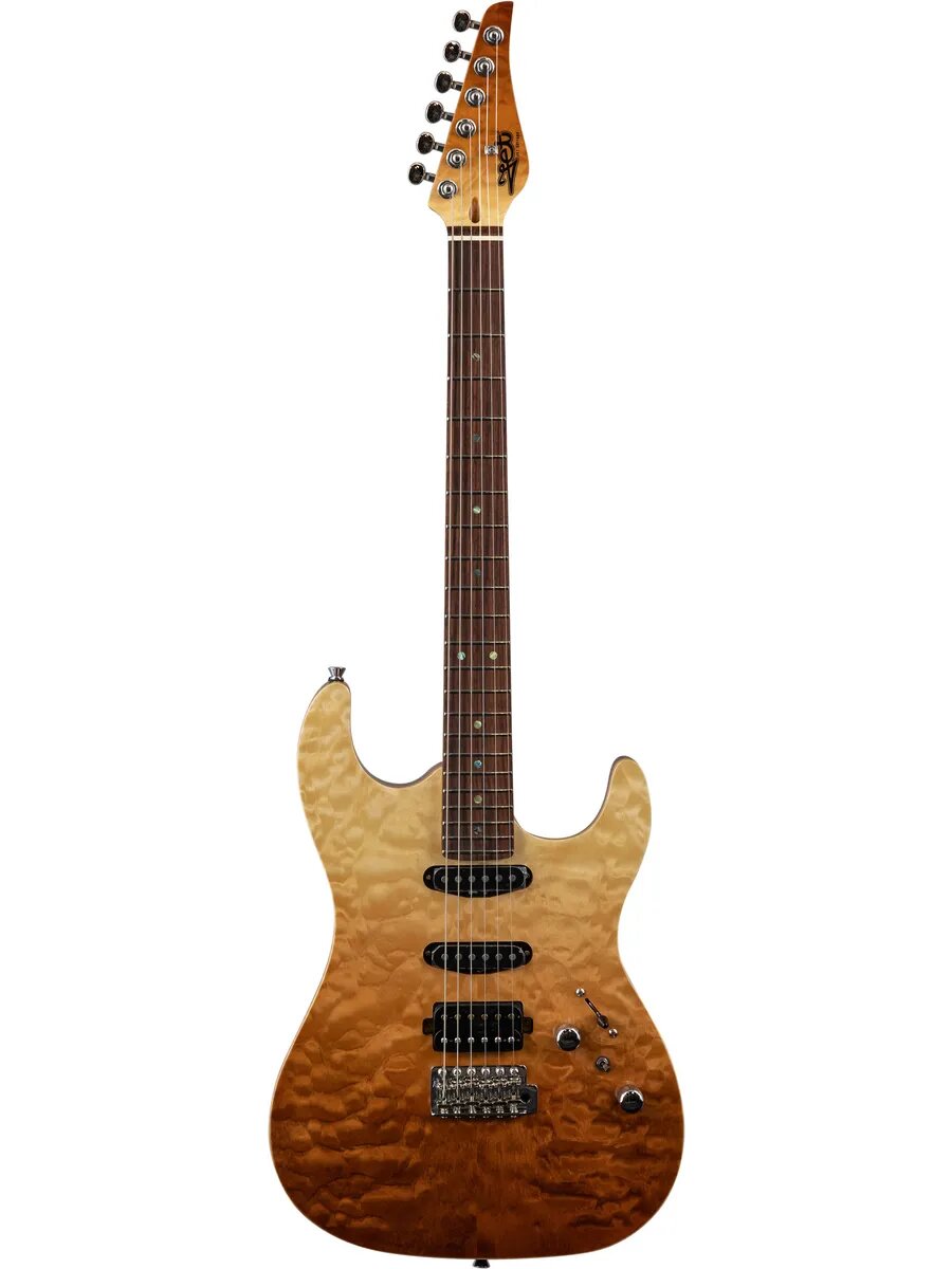 JET JS-45 Fireburst Электрогитара шестиструнная Суперстрат серия Q3 1v 1t