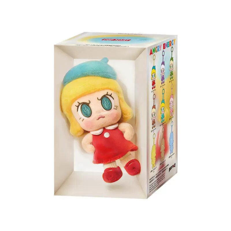 POPMART Angry Molly Heart Fire Плюшевый Ключенс Блайнд Бокс Одиночный Случайный Нераспакованный, Официальный Подлинный