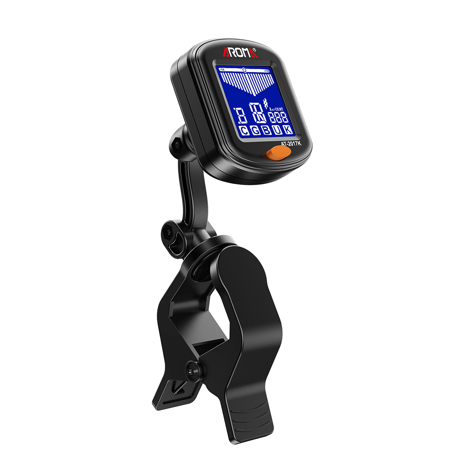 AROMA Clip-on Tuner Мини Портативный цифровой тюнер Многофункциональный ЖК-дисплей