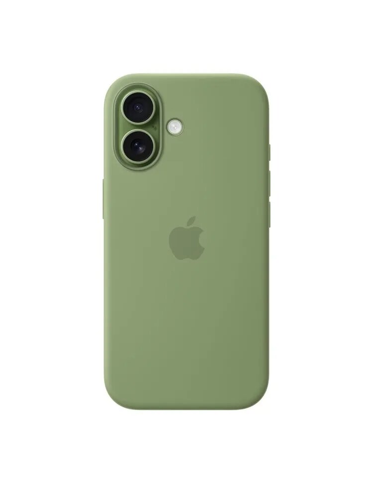 Чехол силиконовый МagSafe для iPhone 17 Light Moss с анимацией NFC, Silicone case magsafe для Айфон 17 Светлый мох