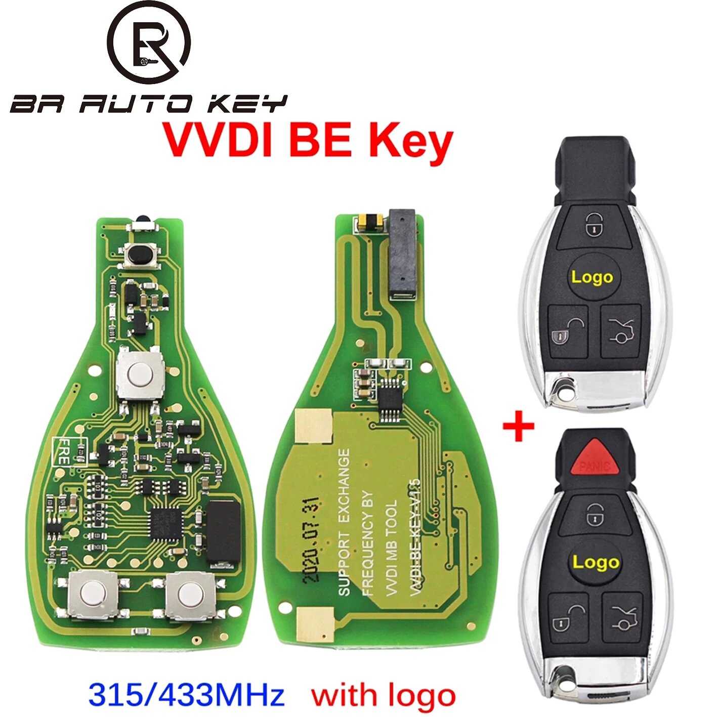 Брелок Xhorse VVDI BE Mercedes Benz 315/434 МГц, 3 кнопки