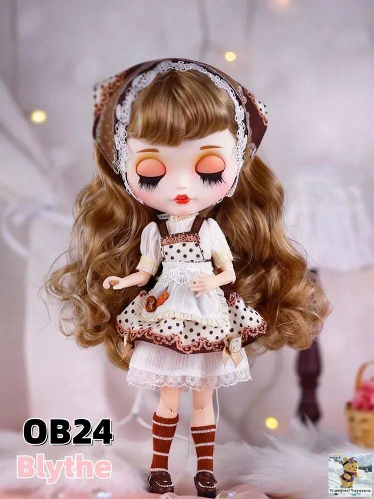 Кукла Блайз Blythe OB24 с механизмом смены глаз и шарнирным телом, 30 см