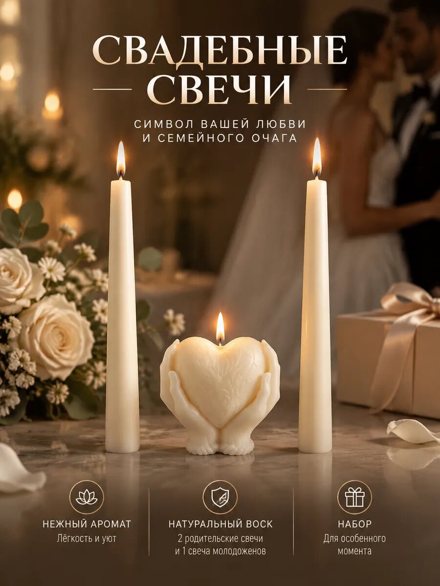 Свечи семейный очаг на свадьбу