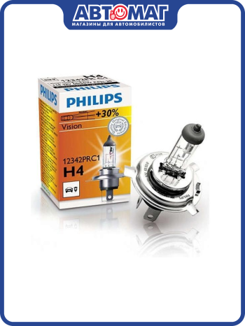 А/лампа H4 12V 60/55W+30% PREMIUM, PHILIPS-12342PRC1