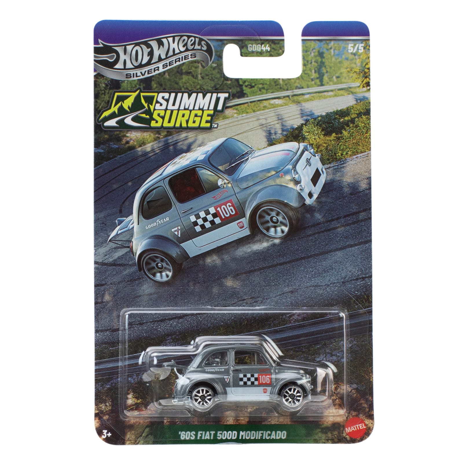 Игрушечная машинка Hot Wheels Silver Series '60 Fiat 500D Modificado JKX70, масштаб 1:64