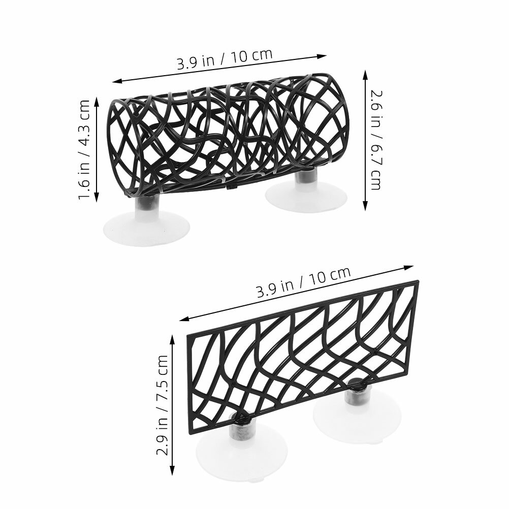 2 Штуки Туннель Для Аквариума Из Abs Материала Чёрный 10 00X6 70X4 30Cm