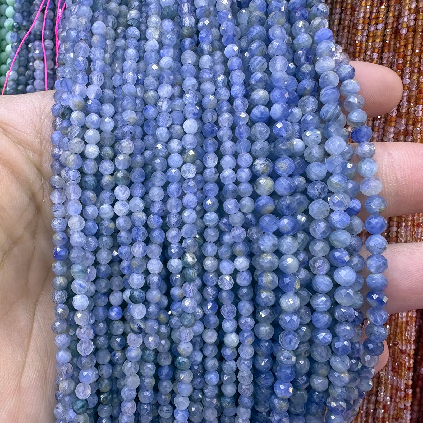 Бусины кианита Super search 3/4 мм круглые 3mm 115pcs beads