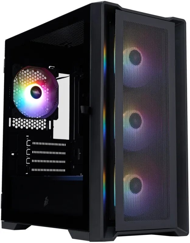 Корпус 1STPLAYER TRILOBITE T4 MESH FRGB Black T4-BK-4F1