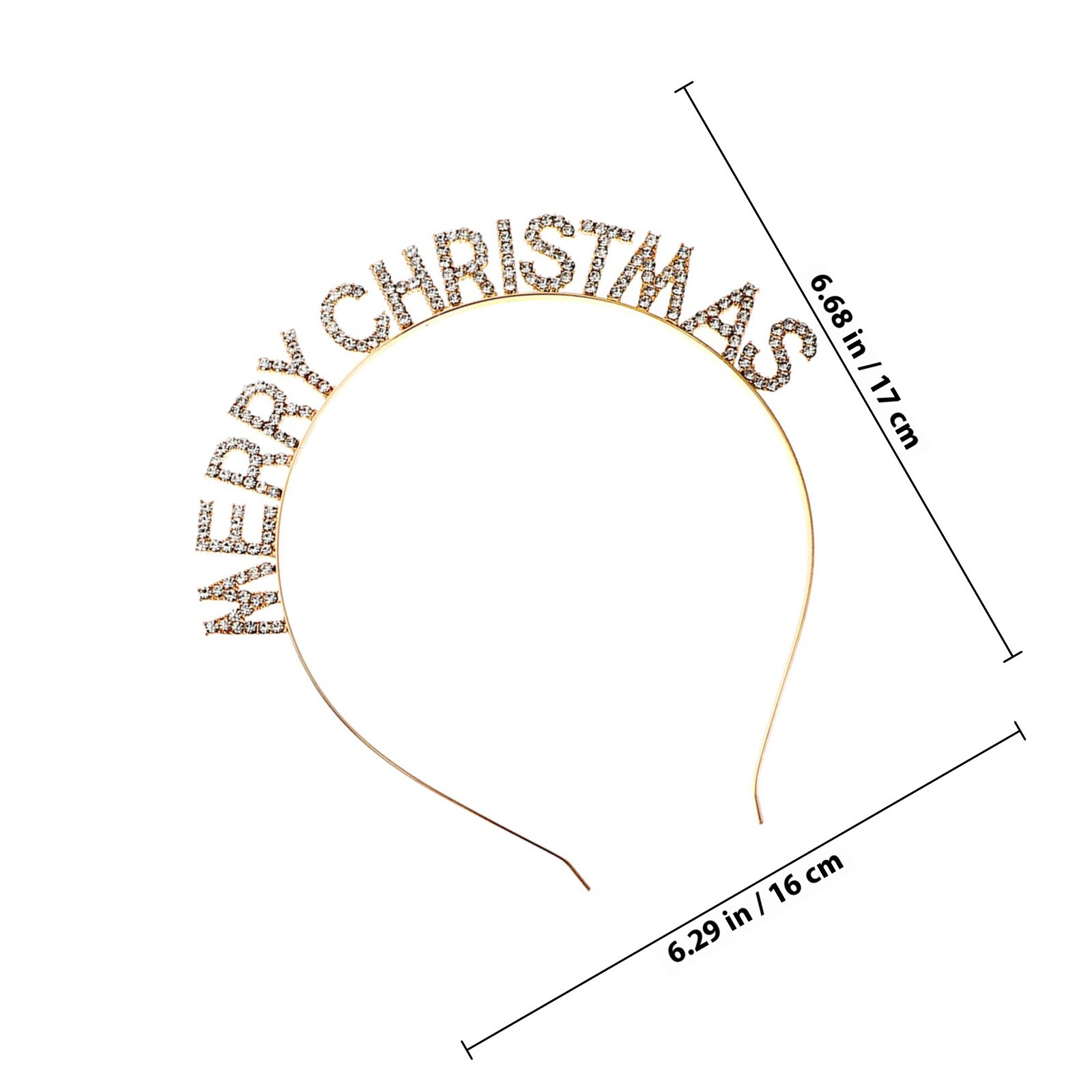 2 Штуки Красивые Рождественские Ободки С Блестками MERRY CHRISTMAS 17.00X16.00X0.50CM