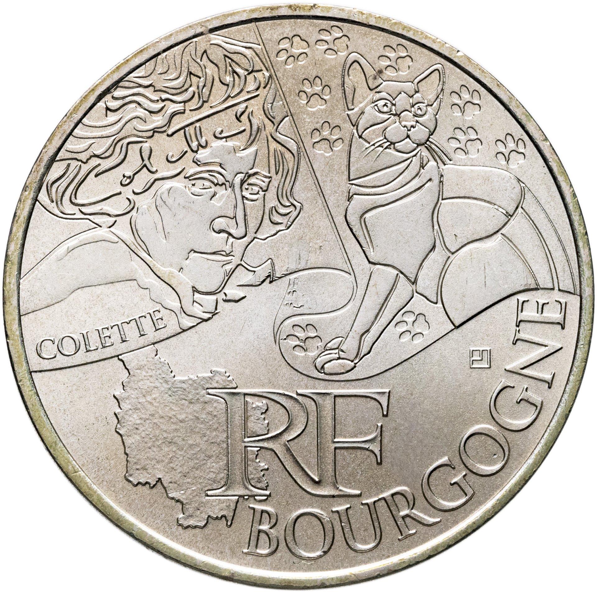 Франция 10 евро 2012 "Регионы Франции - Бургундия", Серебро 500, в сохранности UNC