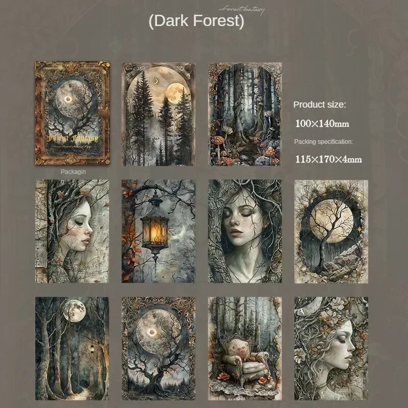 Бумага для скрапбукинга «Лесная фантазия» F Dark Forest