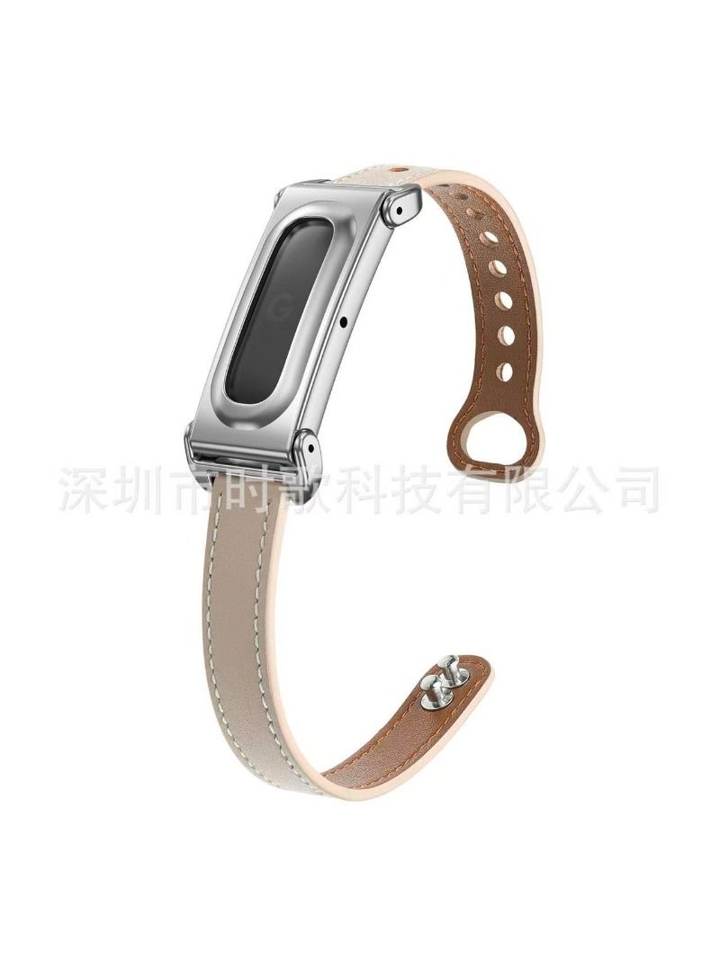 Кожаный ремешок браслет с двойной заклепкой, тонкая талия для браслета Fitbit Air, мягкая натуральная кожа
