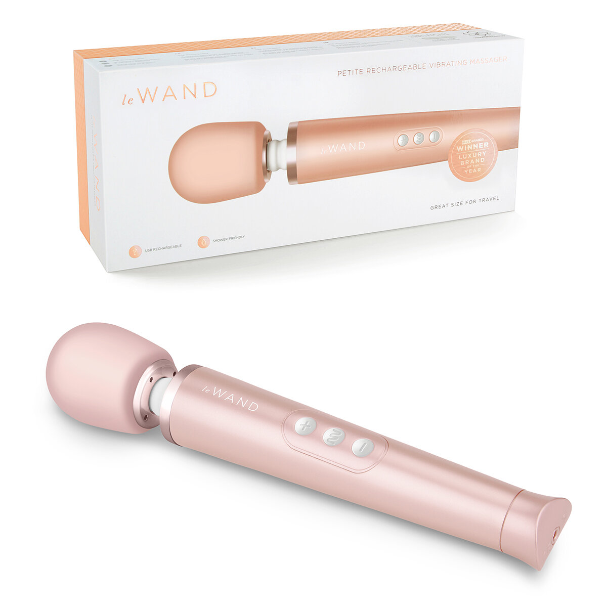 Роскошный мини-ванд розовое золото Le Wand Petite Massager для женщин