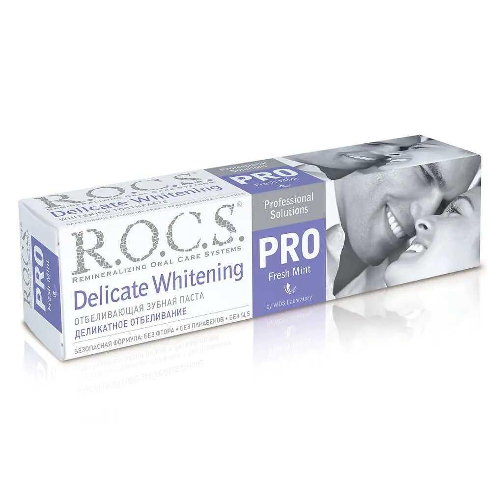 R.O.C.S. PRO Зубная паста деликатное отбеливание Свежая мята 135 г 1 шт