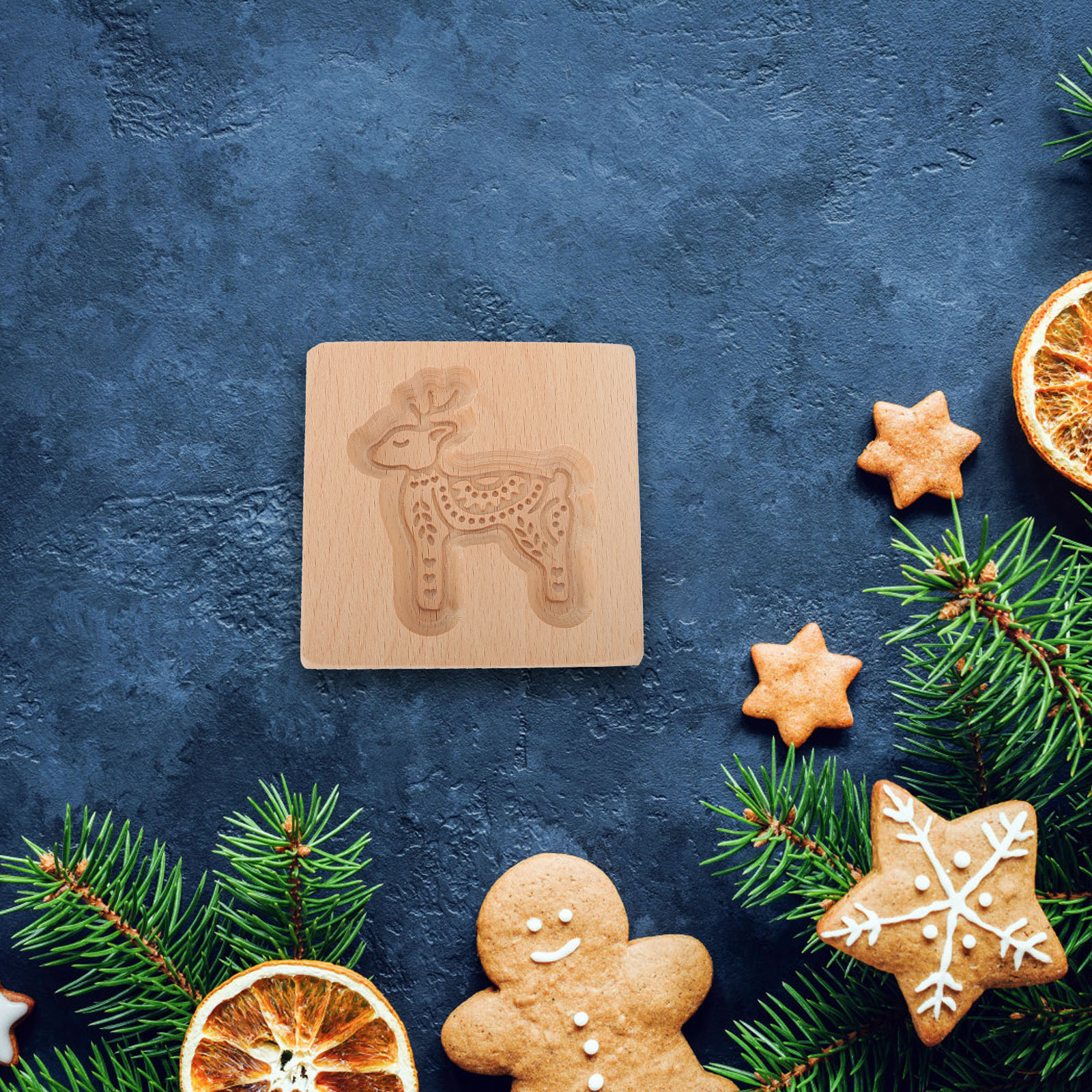 Форма Для Печенья Из Высококачественного ДереваLovely Design Легкая В Использовании 1 Шт Бежевый 10X10X2Cm