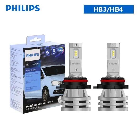 Philips Лампа автомобильная HB3/HB4, 2 шт. арт. Ultinon Pro3101 ·