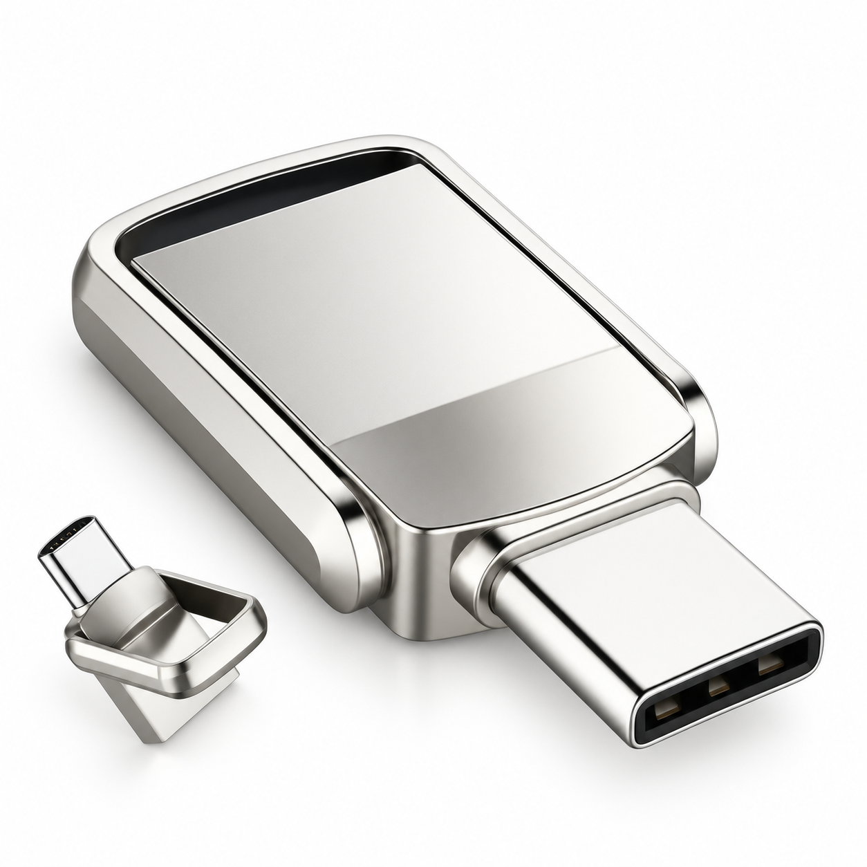 USB-накопитель Type-C 2ТБ, OTG (Цвет товара: серебристый)