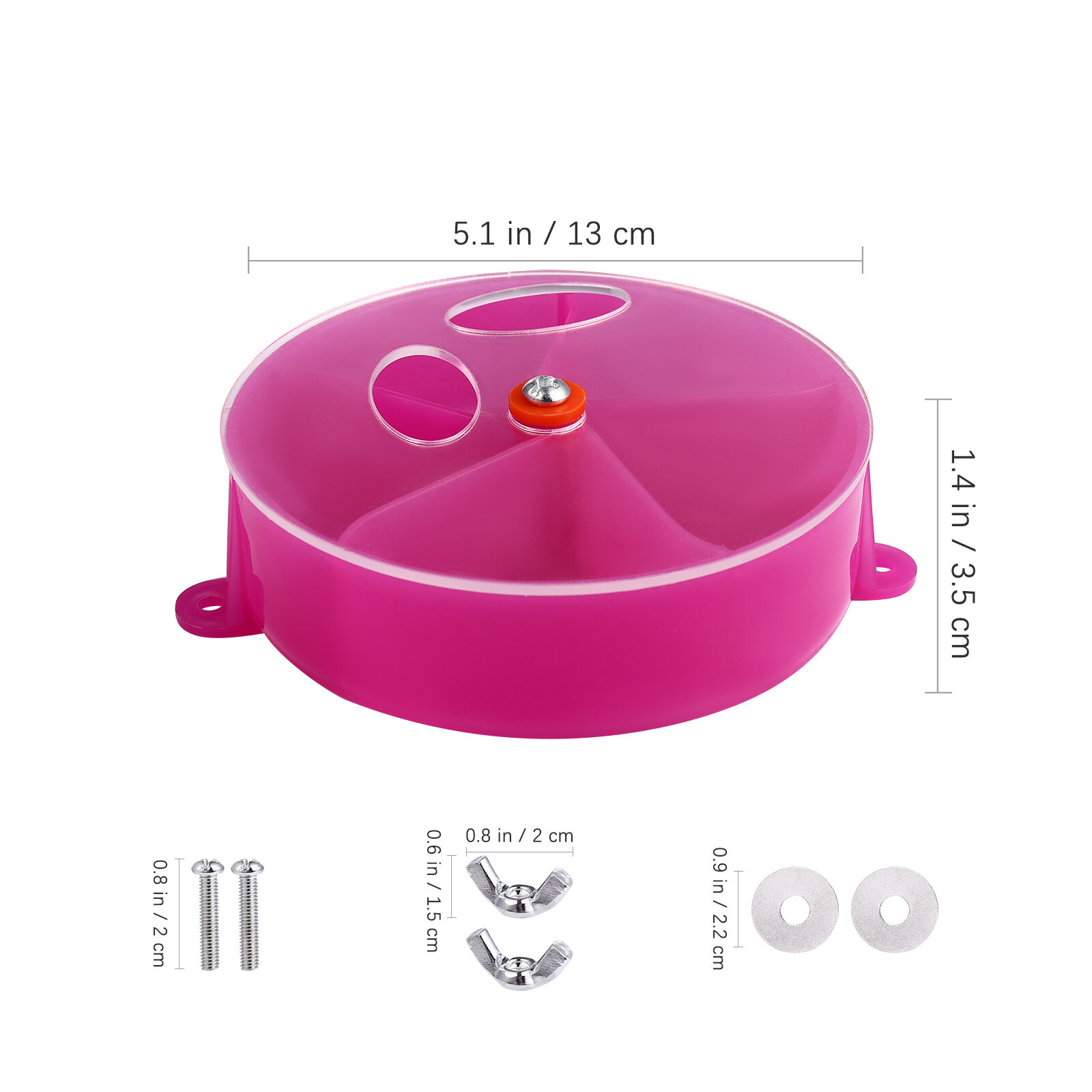 Игрушка Для Попугаев Колесообразная Кормушка, Пластик, 13 X 3.5 См, 1 Шт