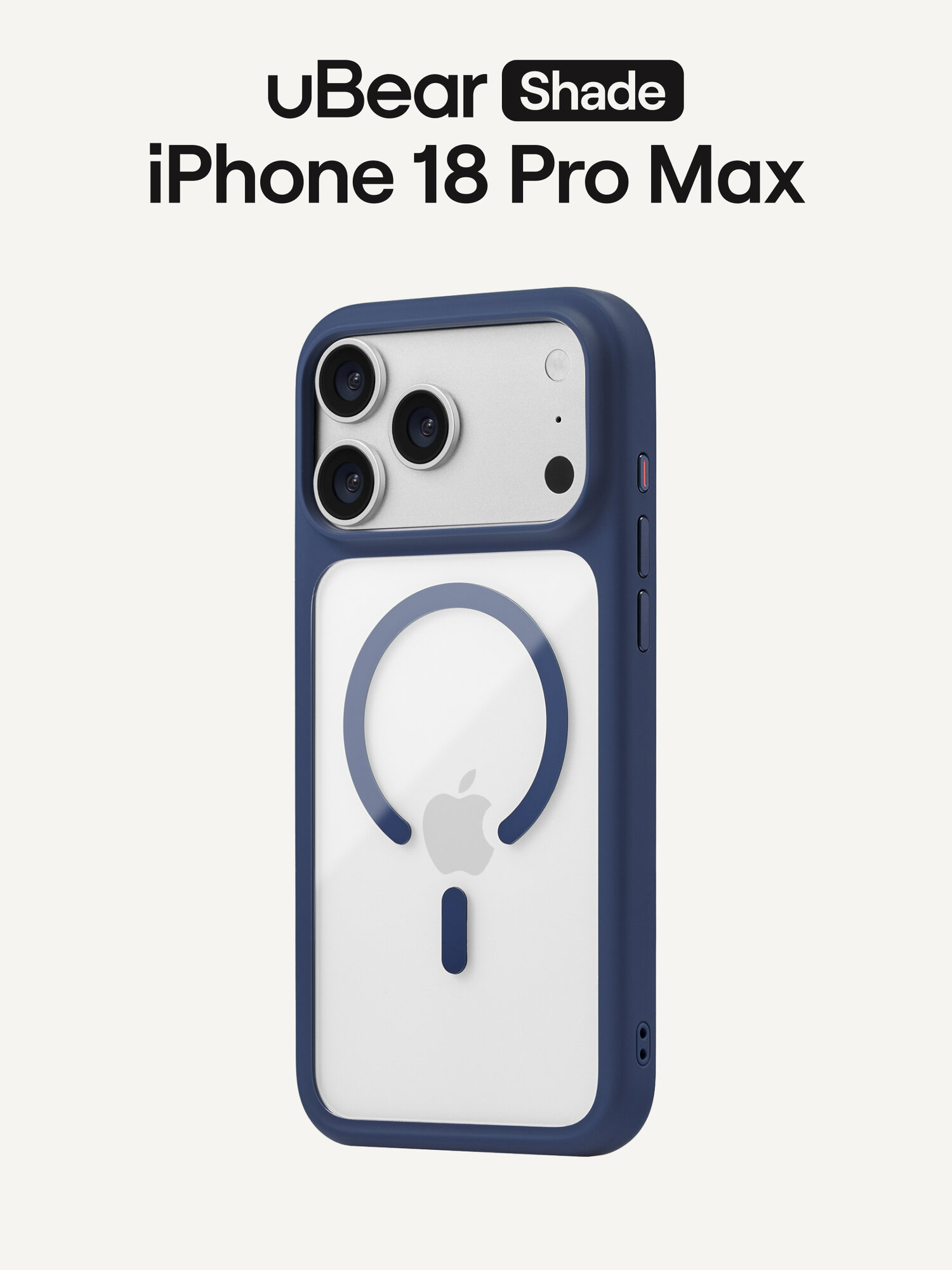 Чехол защитный uBear Shade Case для iPhone 18 Pro Max, магнитный совместимый, усиленный, силк-тач