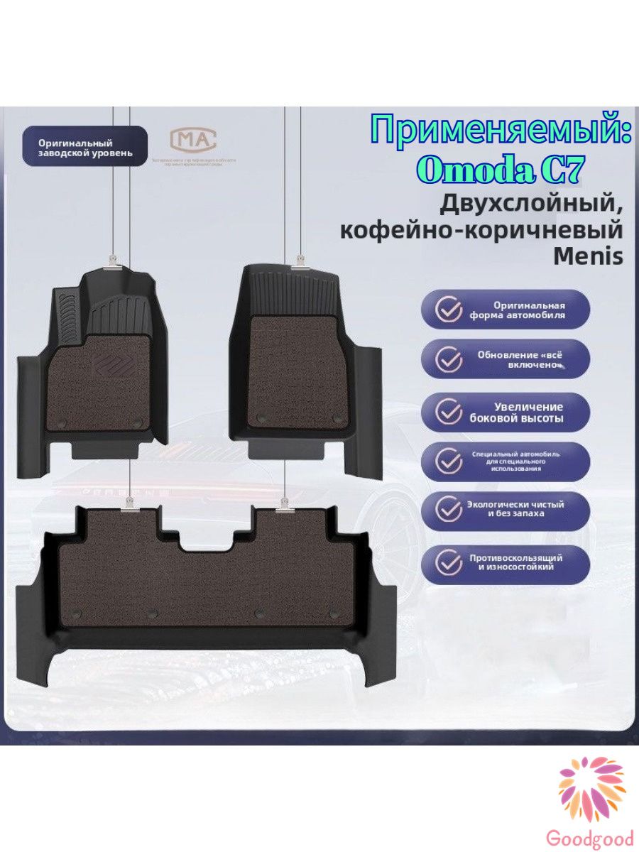 OMODA Коврики в салон автомобиля, Термопластический эластомер (TPE)