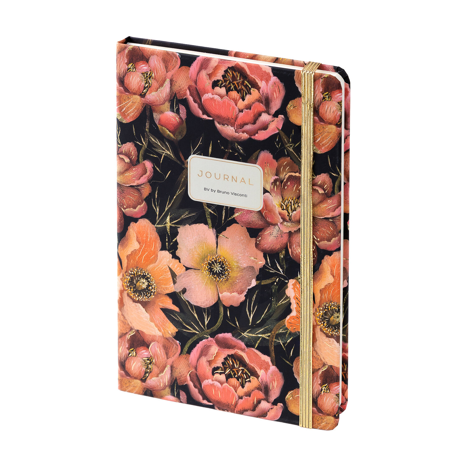 Записная книжка А5 BrunoVisconti "Розовое цветение" Megapolis Journal, 100 листов, на резинке, линия