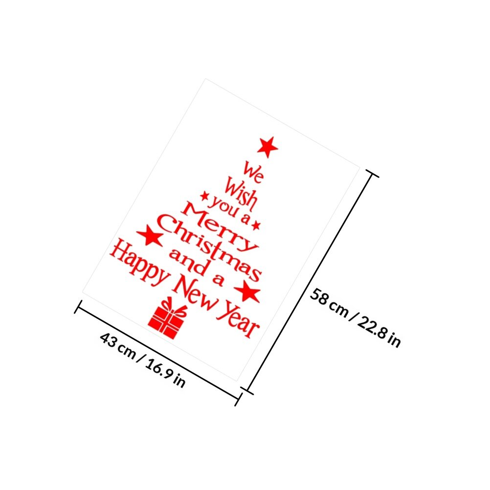 4 Наклейки Для Окон С Christmas Дизайном Красные Размер 58.00X43.00X0.10Cm