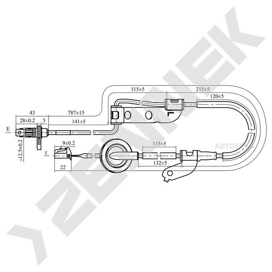 Датчик ABS ZENNEK DAS0145