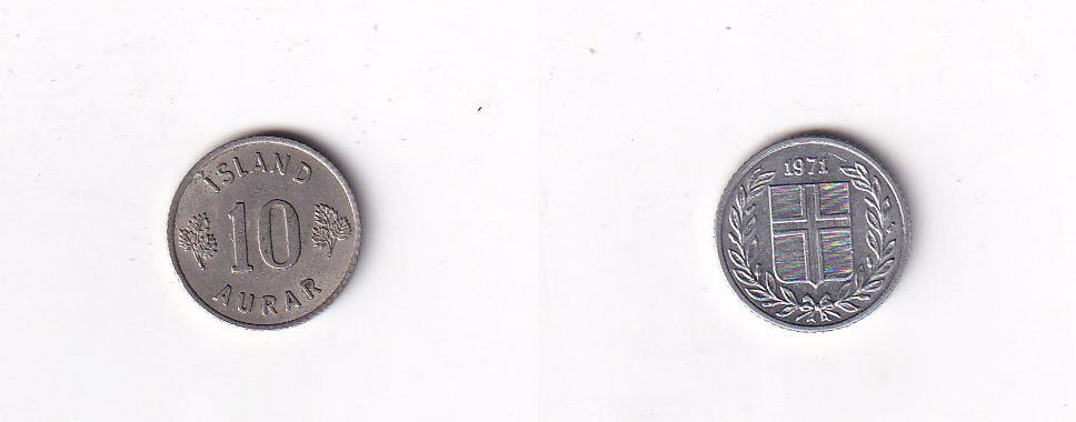 Исландия 10 эйре 1971 год